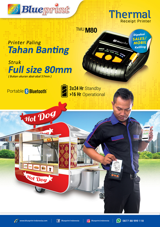 BLUEPRINT Portable Printer TMU-M80 | Knowledge Printer Thermal ...