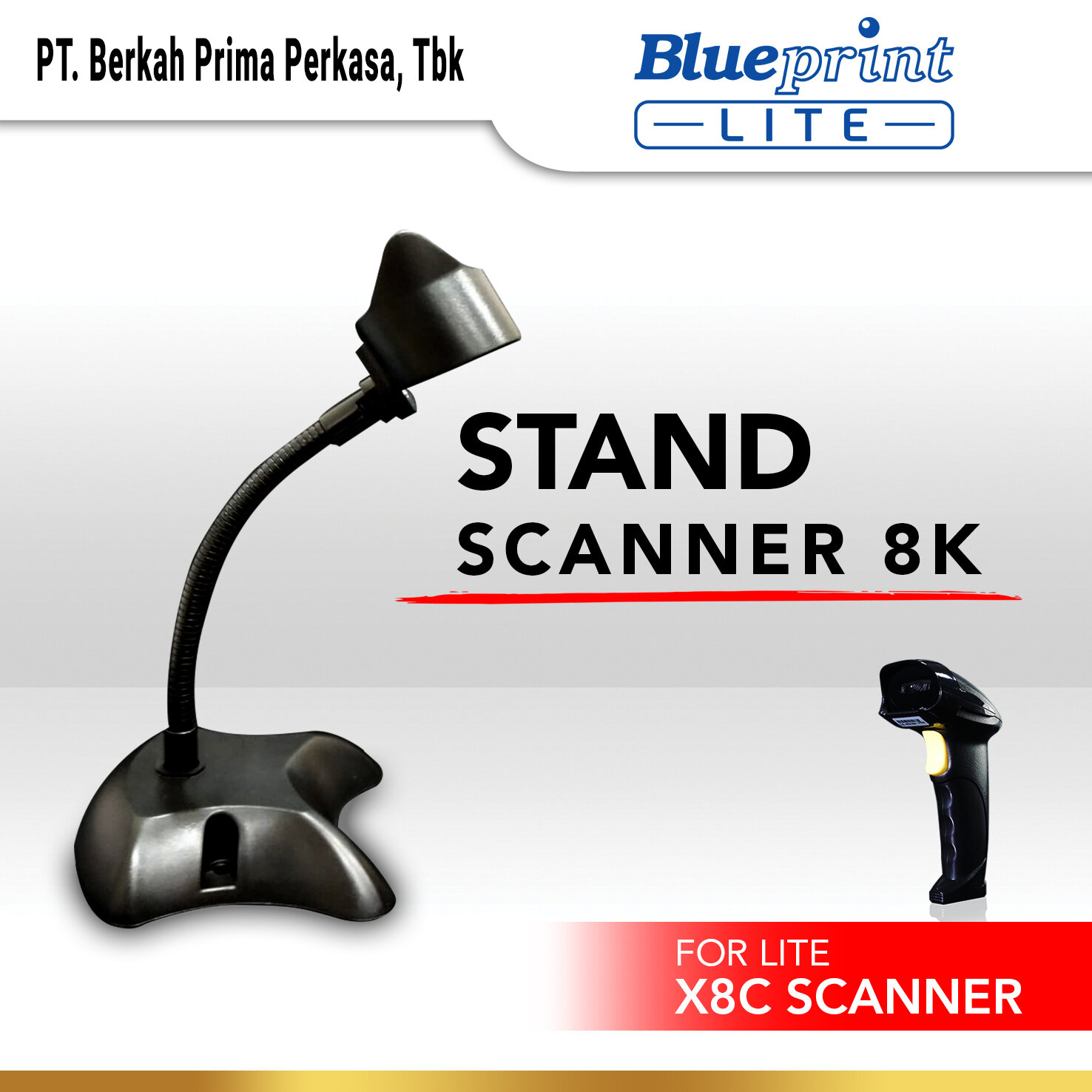 Stand Barcode Scanner Laser Infrared BLUEPRINT - Hitam | Scanner ...