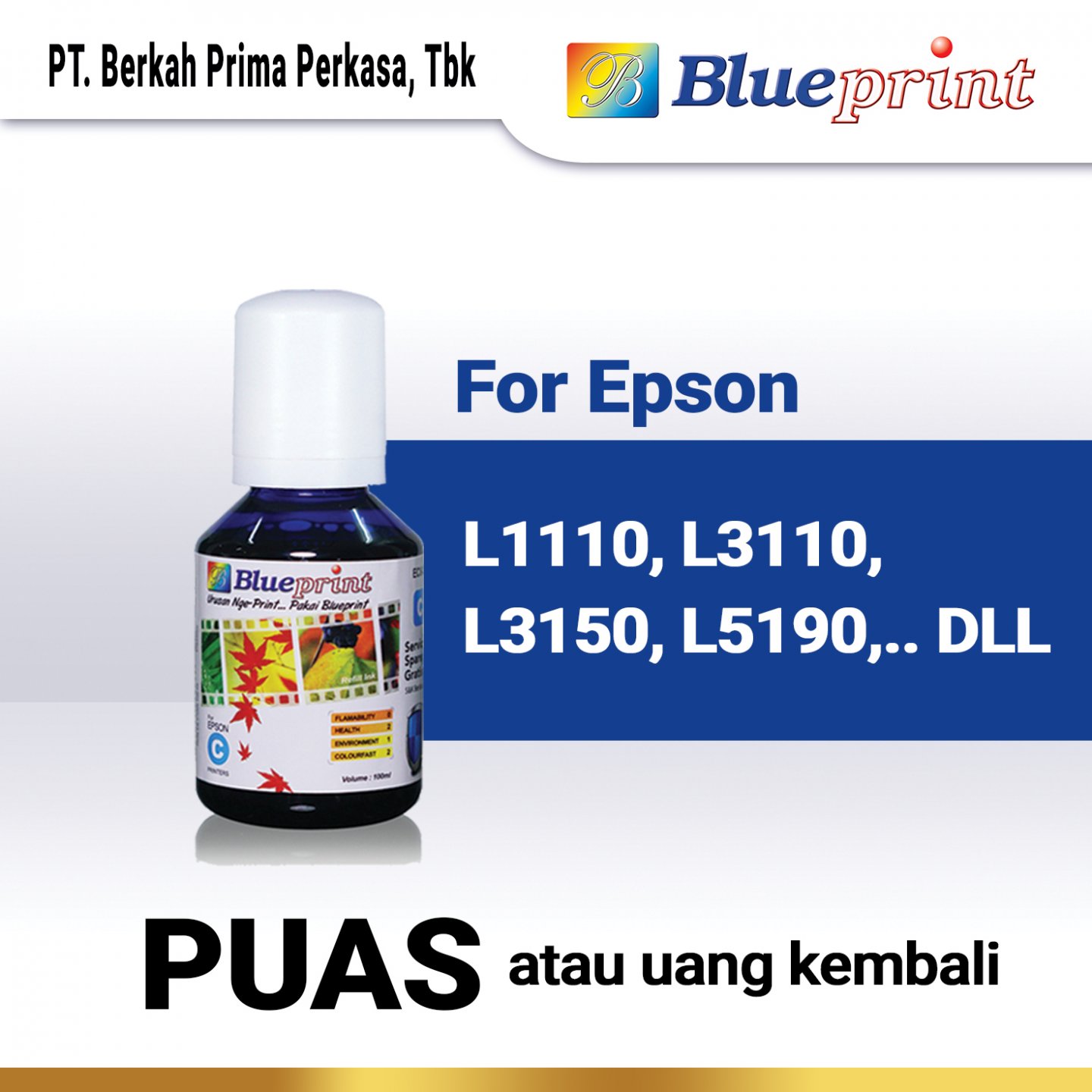 Tinta Epson 003 BLUEPRINT Refill For Printer Epson 100ml - Biru | Tinta ...