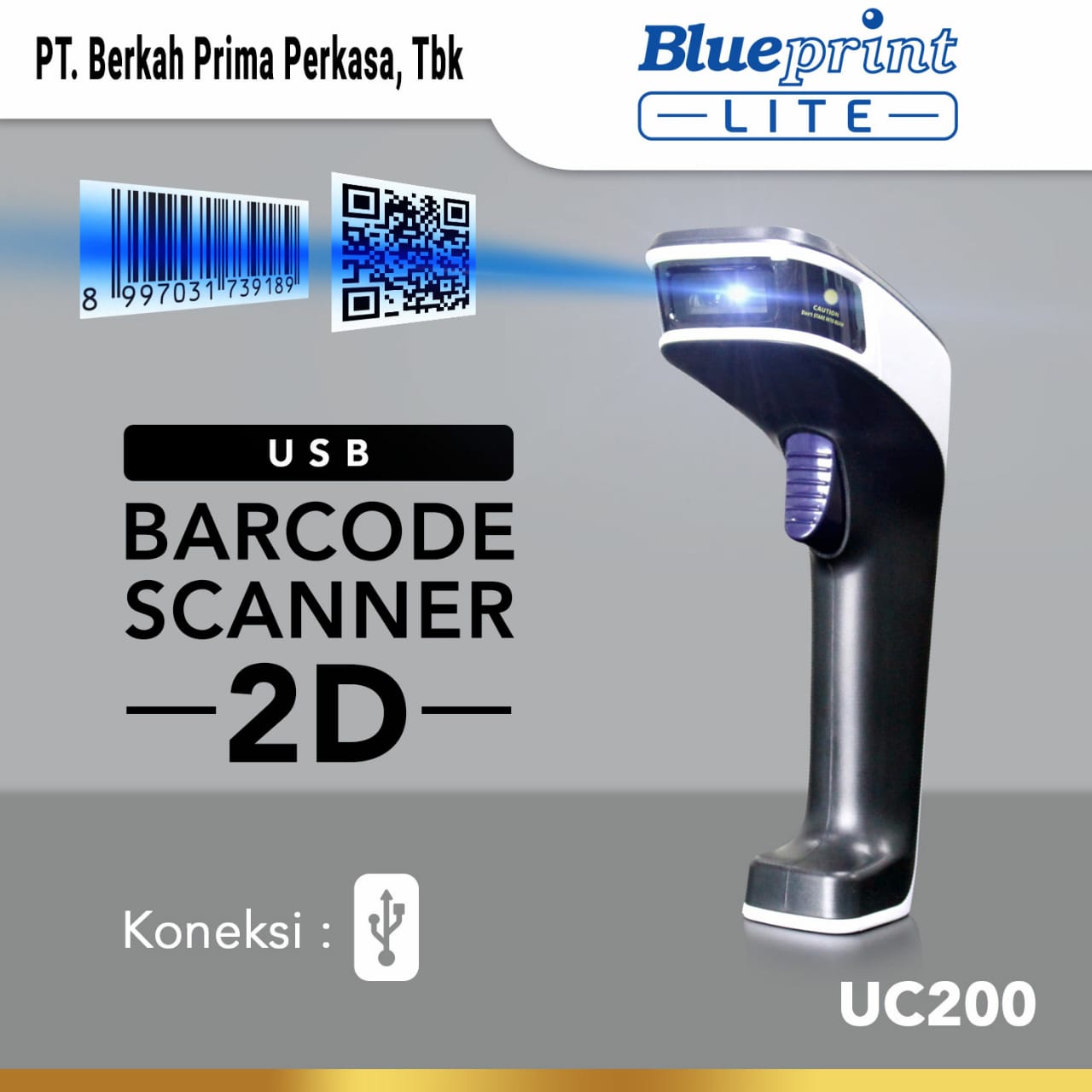 Barcode Scanner CCD 2D Auto Scan USB BLUEPRINT BP - UC200 | Scanner ...
