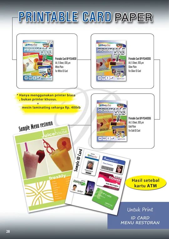 Printable Card Blueprint | Knowledge Kertas | Blueprint Indonesia