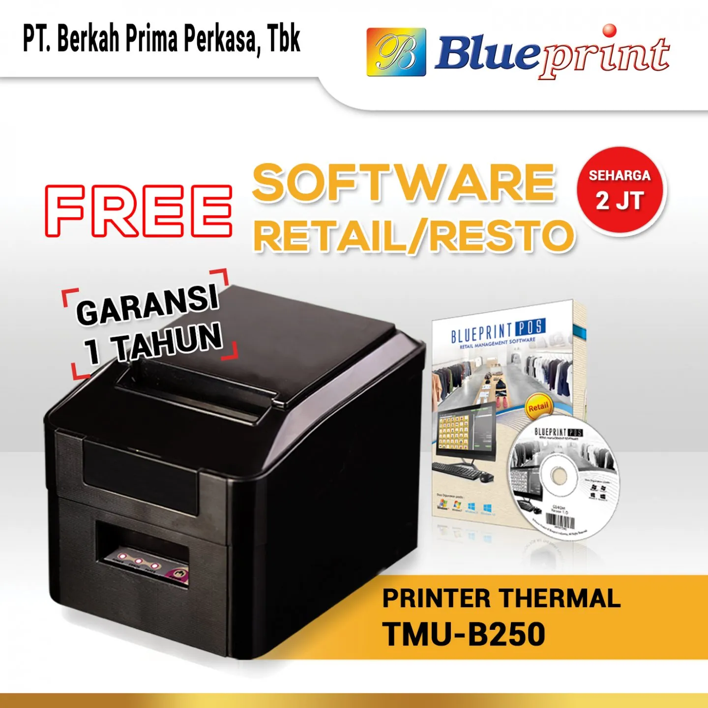 Printer Thermal / Printer Kasir Bluetooth BLUEPRINT TMU-B250 | Printer ...