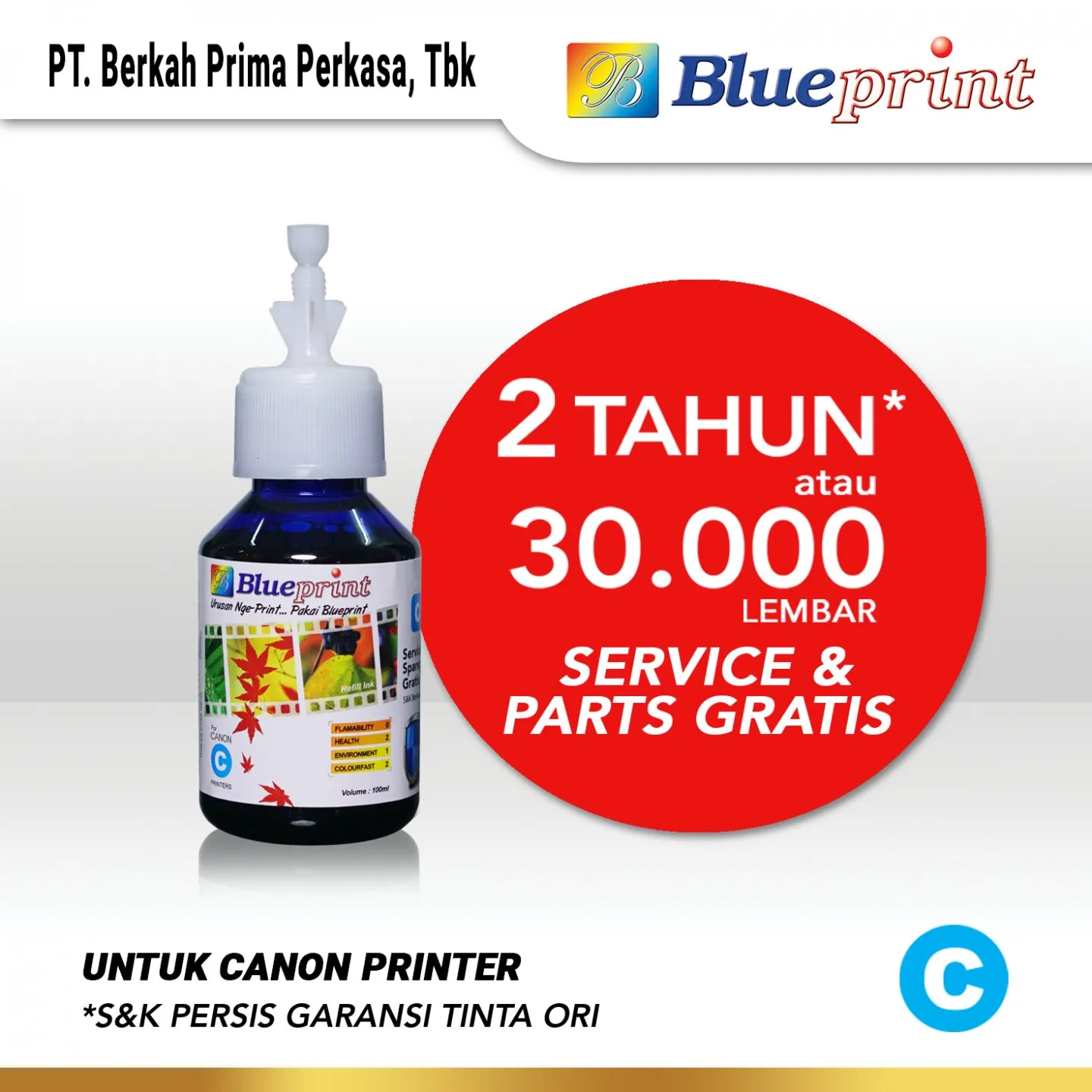Tinta Canon BLUEPRINT Refill For Printer Canon 100ml - Biru CP | Tinta ...