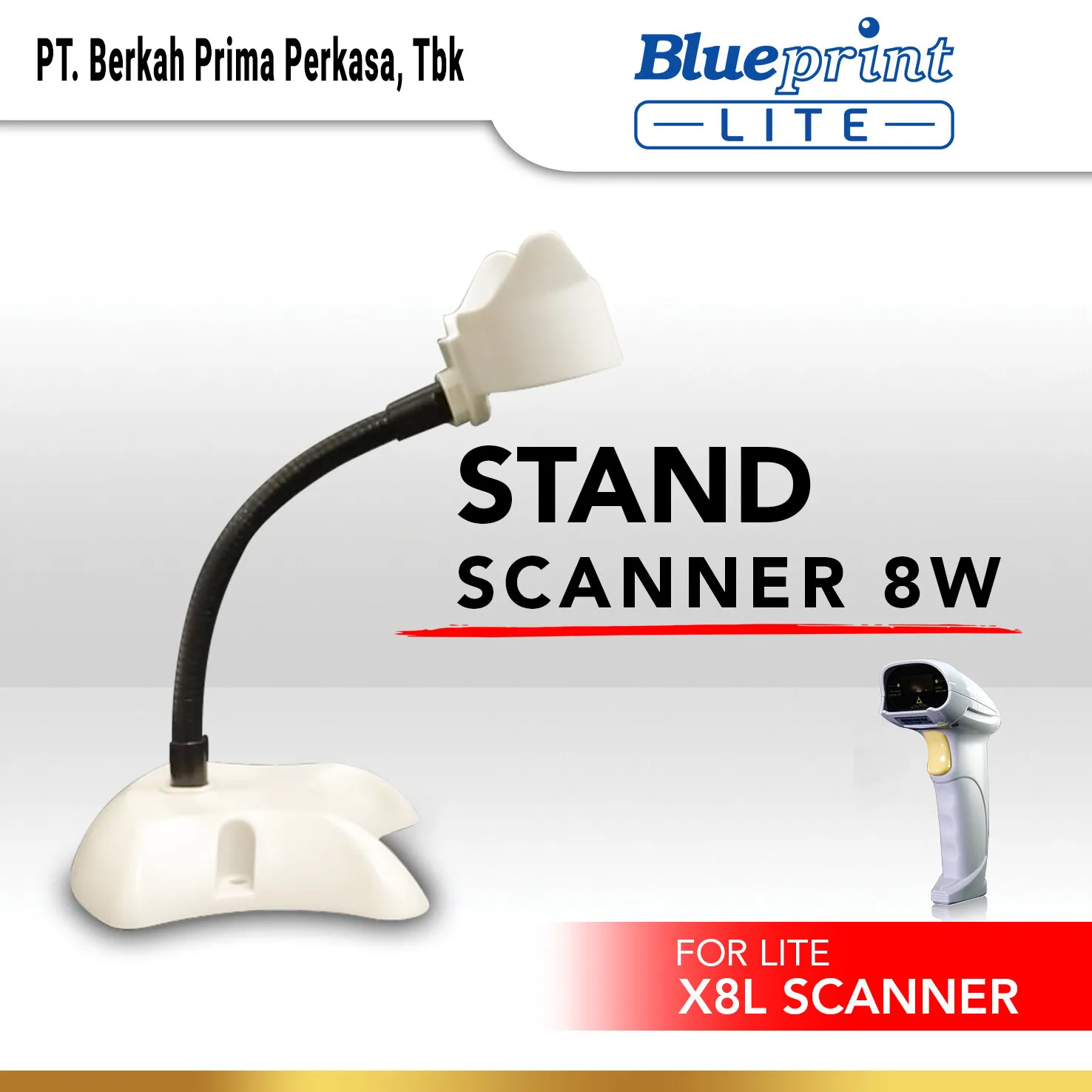 Stand Barcode Scanner Laser Infrared BLUEPRINT - PUTIH | Scanner ...