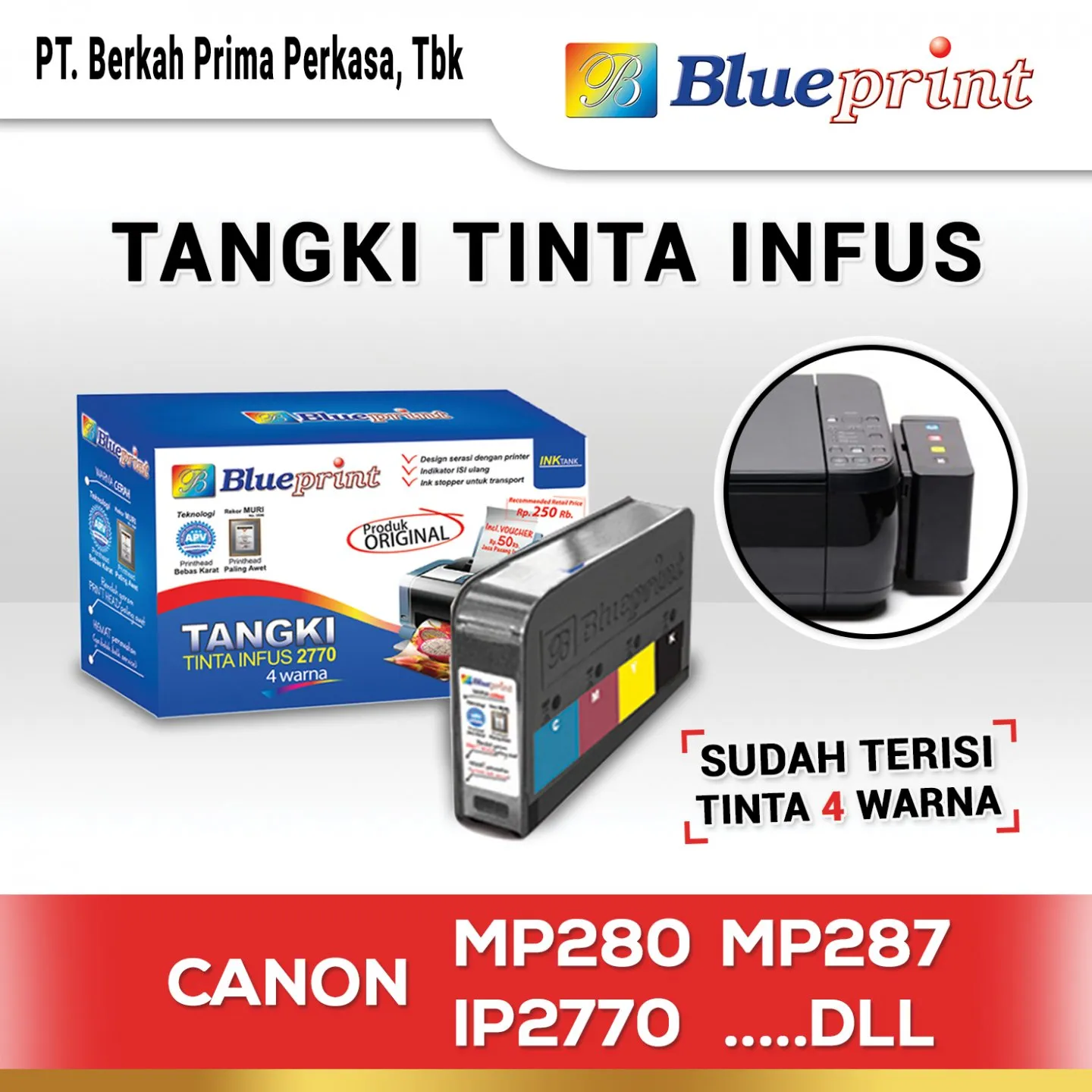 BLUEPRINT Tangki Tinta Infus Khusus CANON 2770 | Toner | Blueprint ...