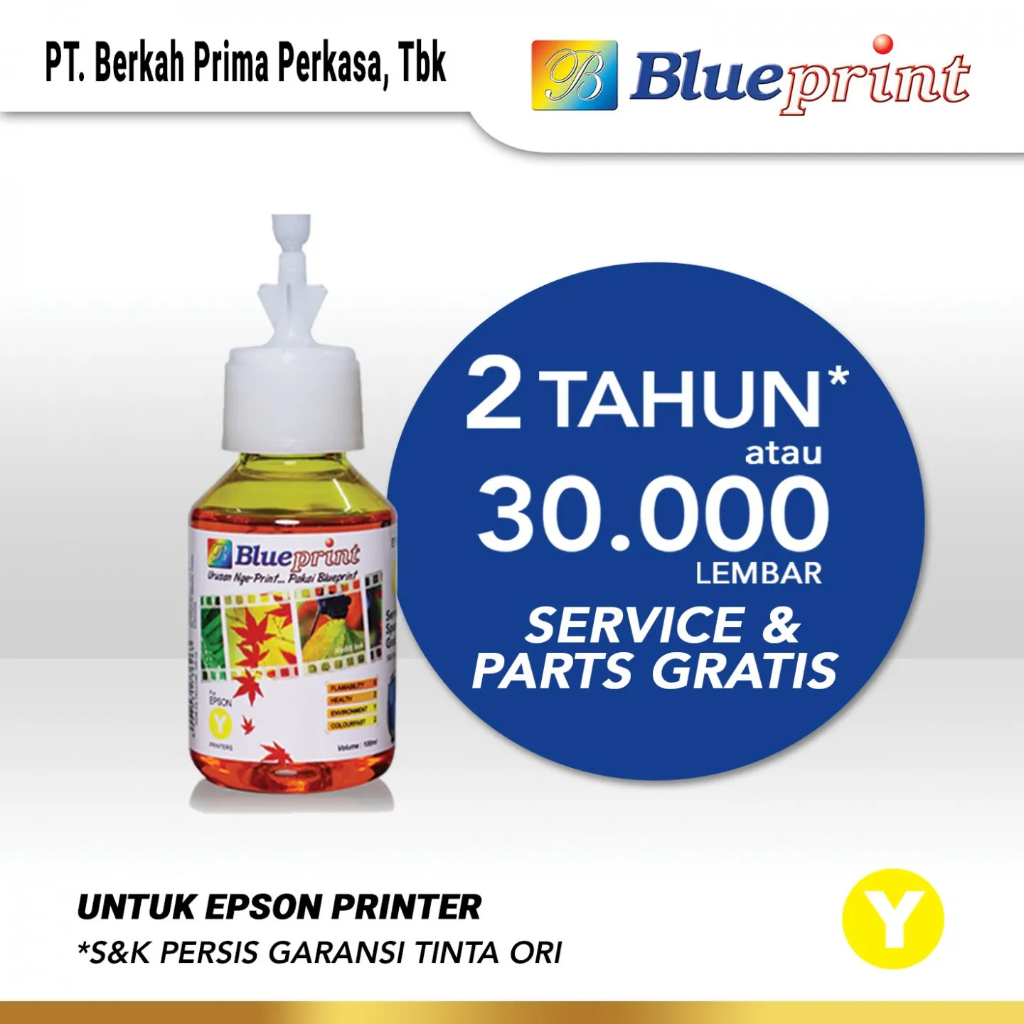 Tinta Epson BLUEPRINT 644 Refill For Printer Epson 100ml - Yellow CP ...