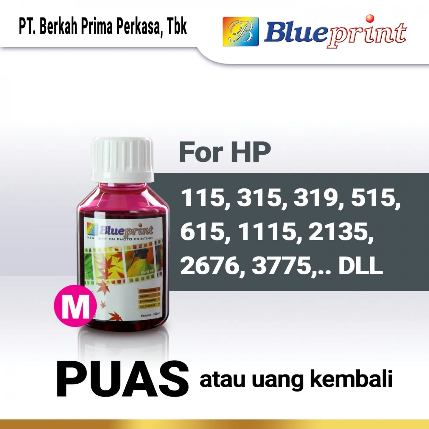 Tinta HP BLUEPRINT Refill For Printer HP 100ml - Merah | Tinta HP ...