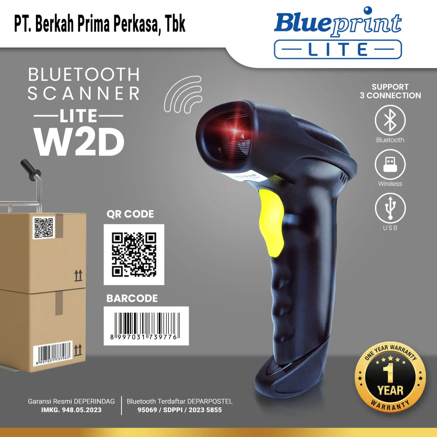 Barcode Scanner 2D Blueprint Lite W2D Auto Scan USB+BT+Wireless ...