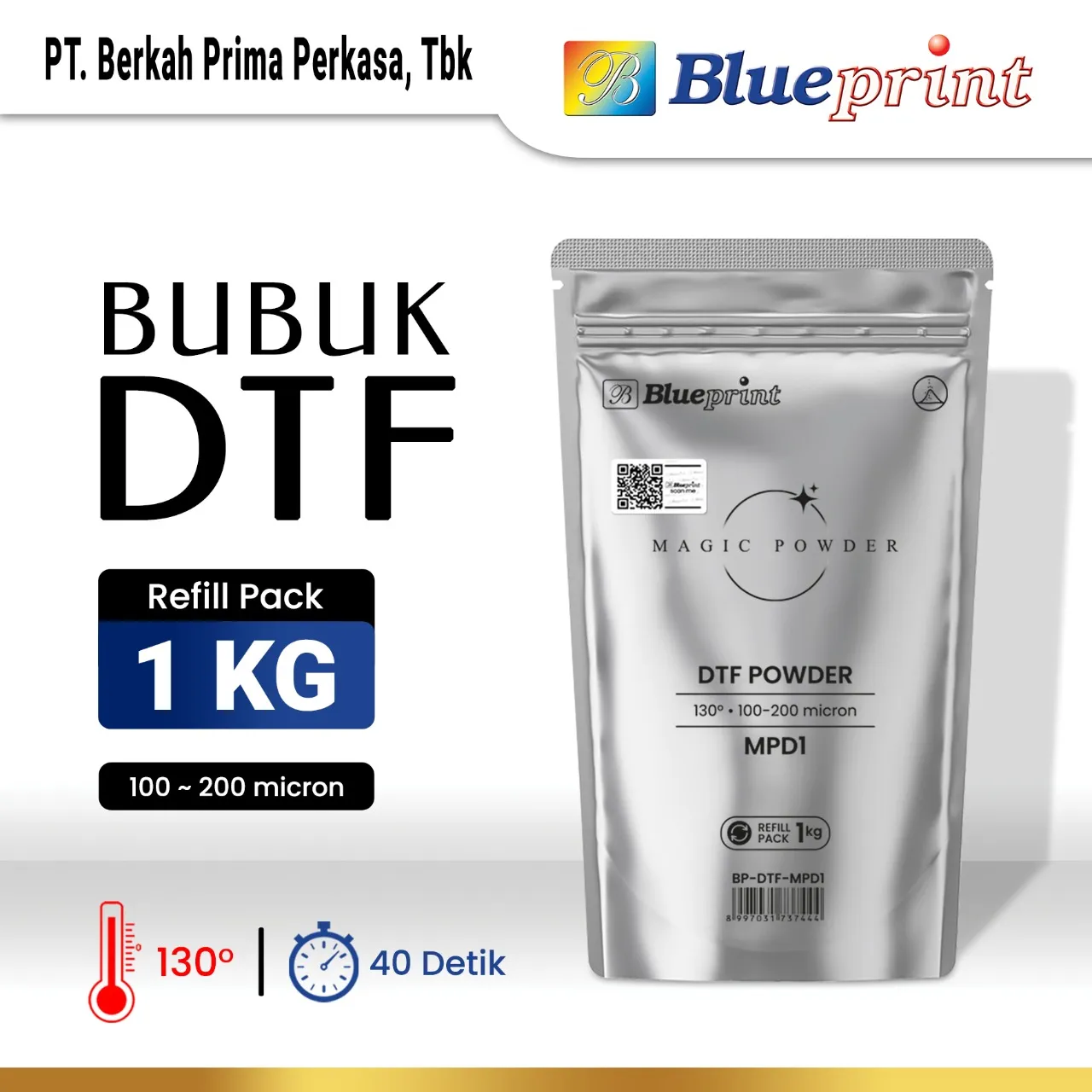 Bubuk Sablon DTF BLUEPRINT DTF Powder 1kg | DTF Consumable | Blueprint ...