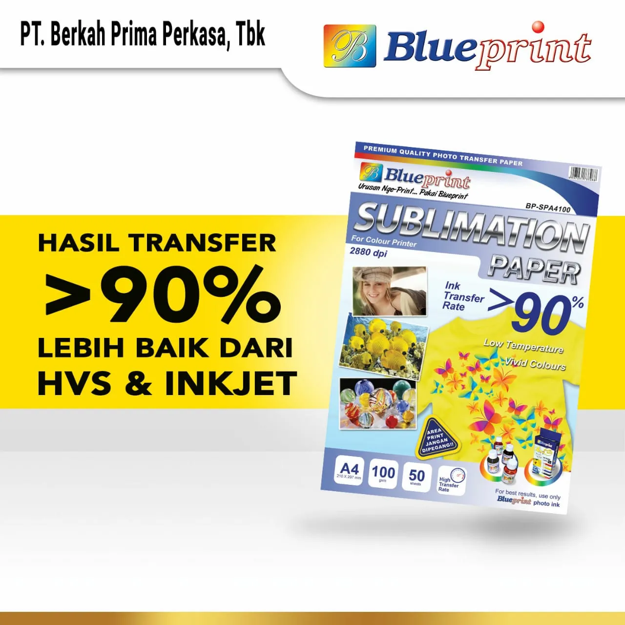 Kertas Sublim / Sublimation Paper BLUEPRINT A4 | Kertas Foto ...
