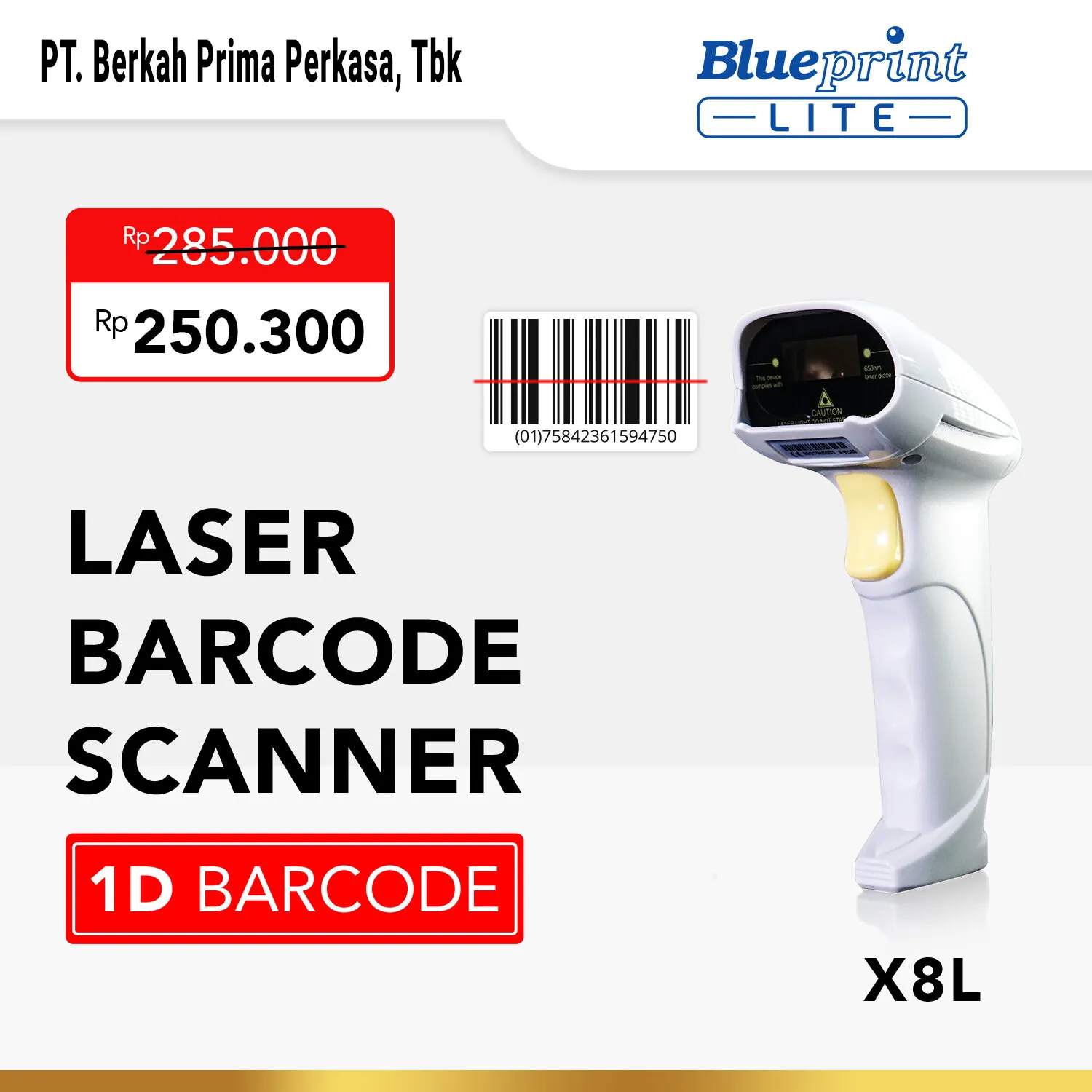 Barcode Scanner Laser USB BLUEPRINT BP-LITEX8L | Scanner | Blueprint ...